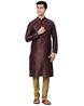 Buy Wine Kurtas for Men by MANTHAN Online | Ajio.com