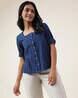 Buy Indigo Tops for Women by Fabindia Online | Ajio.com