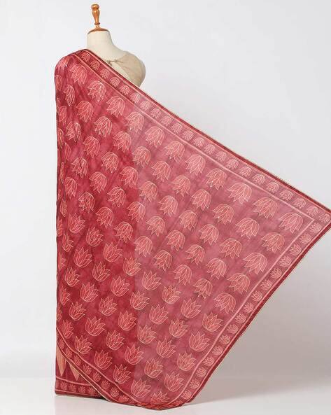 Buy Red Sarees for Women by VARJA Online | Ajio.com