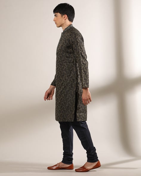 Buy Black Kurtas for Men by SAMAV Online | Ajio.com