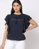 Buy Navy Blue Tops for Women by HAWT Online | Ajio.com