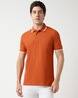Buy BOSS Cotton Solid Regular Fit Polo T-Shirt | Rust Color Men | AJIO LUXE