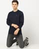 Buy Navy Blue Sweatshirt & Hoodies for Men by NETPLAY Online | Ajio.com