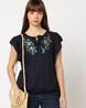 Buy Navy Blue Tops for Women by HAWT Online | Ajio.com