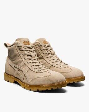 Buy Onitsuka Tiger Mexico Rinkan Lace-Up Boots | Olive Color Men | AJIO ...