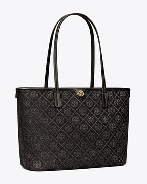 Buy Tory Burch T Monogram Small Zip Tote Bag Black Color Women AJIO LUXE