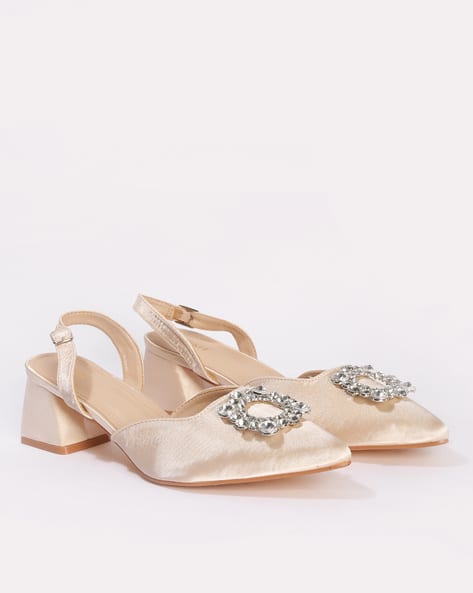 Buy Beige Heeled Shoes for Women by Outryt by AZORTE Online Ajio