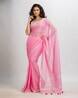 Buy Pink & Silver Sarees for Women by Angoshobha Online | Ajio.com