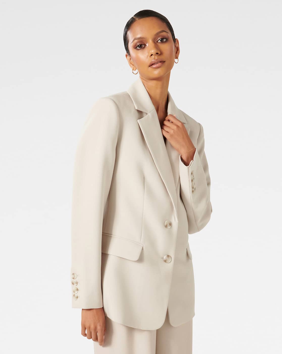 Cream Blazer Women