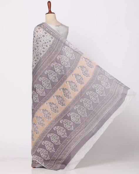Buy Grey Sarees for Women by VARJA Online | Ajio.com