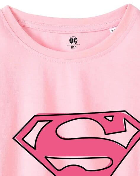 Pink Superman T Shirt