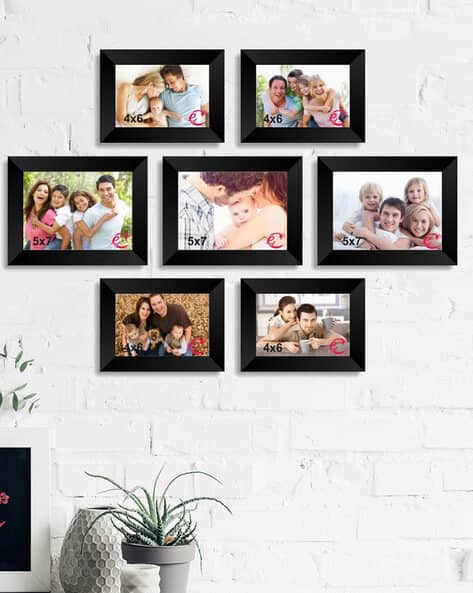 Four Opening Black Collage Photo Frame