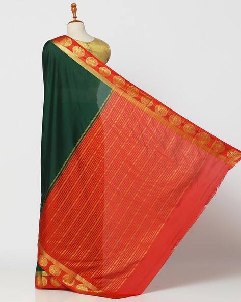 Buy Green Sarees for Women by VARJA Online | Ajio.com