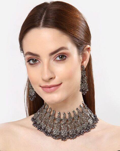 German silver choker necklace store