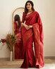 Buy Red Sarees for Women by Silverfly Online | Ajio.com