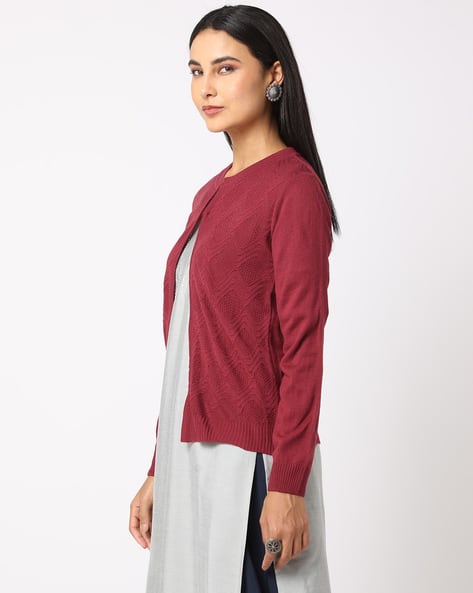 Buy Rust Jackets & Shrugs for Women by Svrnaa by AZORTE Online | Ajio.com