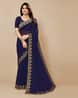 Buy Navy Blue Sarees for Women by FABMORA Online | Ajio.com