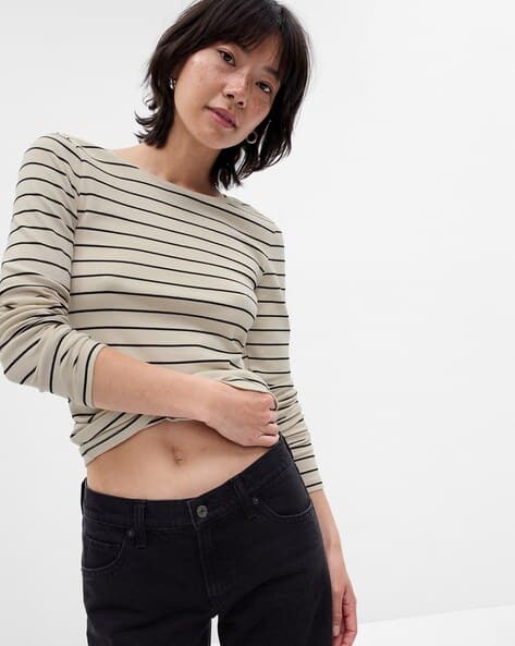 Buy Black Beige Tops for Women by GAP Online Ajio