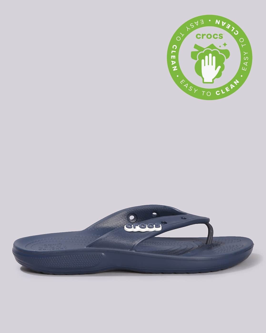 Crocs navy blue flip flops store