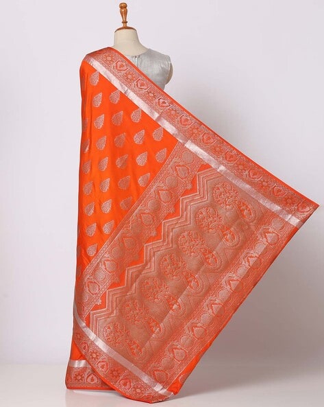Buy Orange Sarees for Women by VARJA Online | Ajio.com