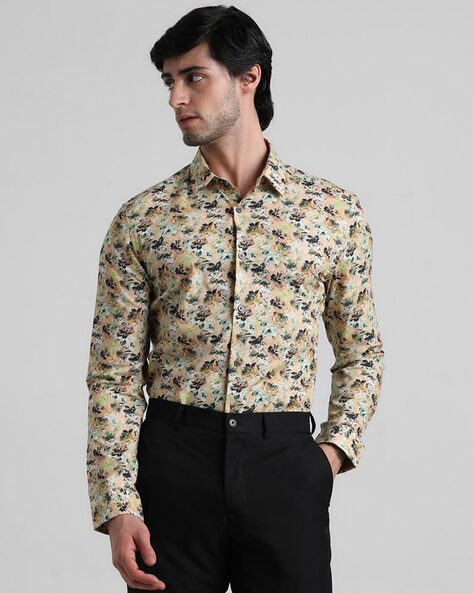 Buy Antique Gold Shirts for Men by Jack Jones Online Ajio