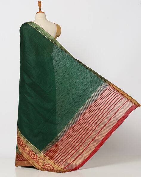 Buy Green Sarees for Women by VARJA Online | Ajio.com