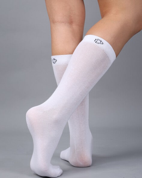 Buy White Socks Stockings for Women by DOLLAR Online Ajio