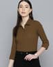Buy Bronze Shirts for Women by Wisstler Online | Ajio.com