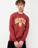 Buy Rust Sweatshirt & Hoodies for Men by MAX Online | Ajio.com