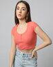 Buy Coral Pink Tops for Women by Outryt by AZORTE Online | Ajio.com