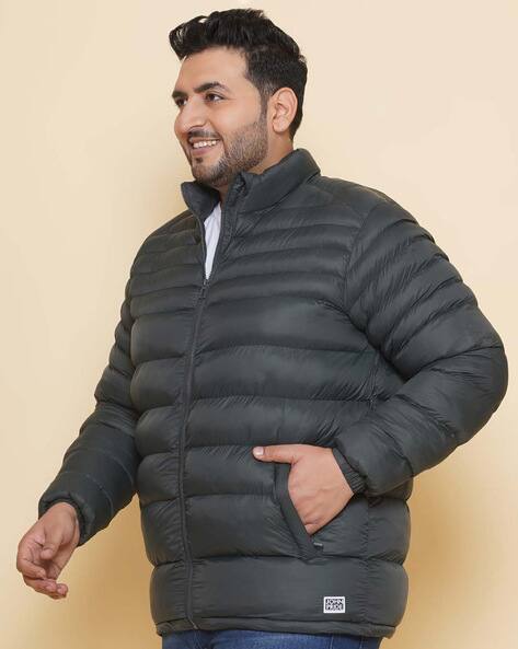 Buy John Pride Men Zip-Front Regular Fit Puffer Jacket | Find the Best ...