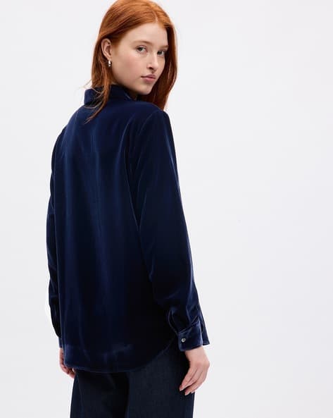 Buy Navy Blue Shirts for Women by GAP Online Ajio
