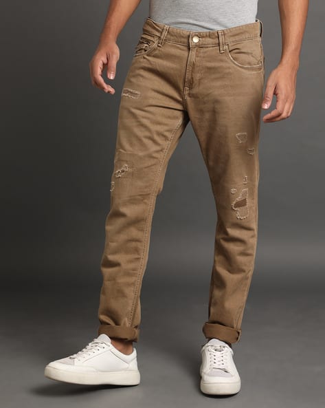 Men Skinny Fit Distressed Jeans