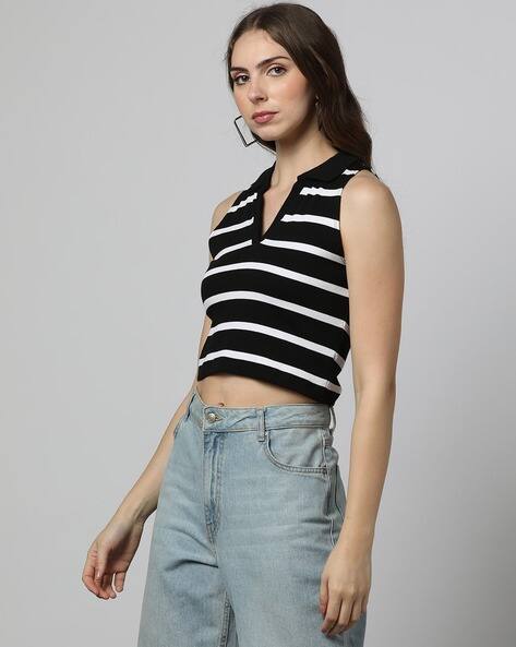 Buy Jet Black Tshirts for Women by Outryt by AZORTE Online | Ajio.com