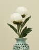 Buy Pure Home And Living Set of 2 Peony Faux Flower Stems | White Color ...