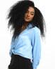 Buy Powder Blue Shirts for Women by SAM Online | Ajio.com