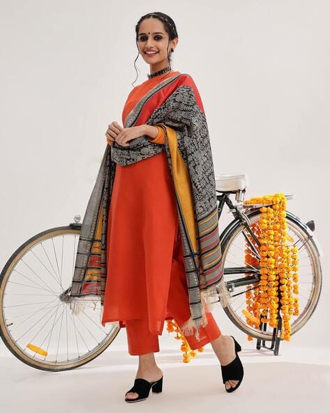 Buy Rust Kurta Suit Sets for Women by SVARAA Online | Ajio.com