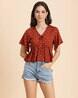 Buy Rust Tops for Women by Moomaya Online | Ajio.com