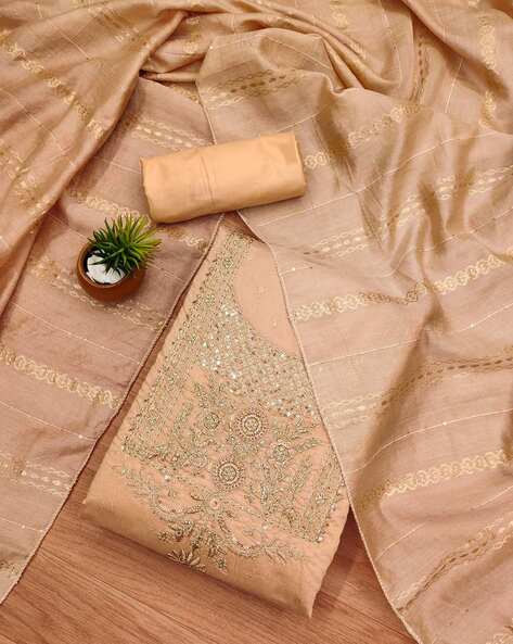 Buy Rose Gold Dress Material for Women by GRIVA DESIGNER Online | Ajio.com