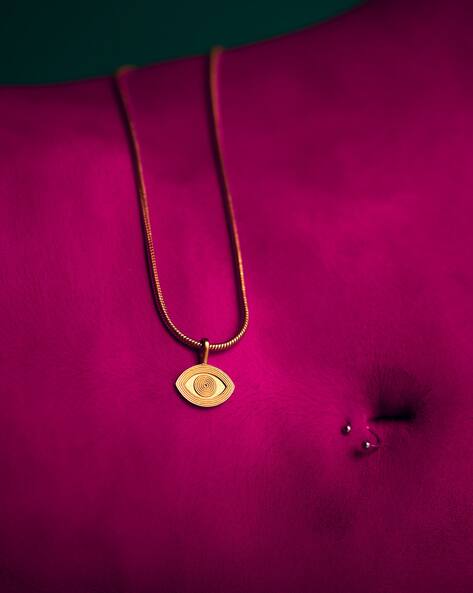 Buy Trazenie Gold Plated Drishti Long Necklace Gold Toned Color Women AJIO LUXE