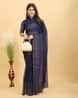 Buy Navy Blue Sarees for Women by PRETTYAGE Online | Ajio.com