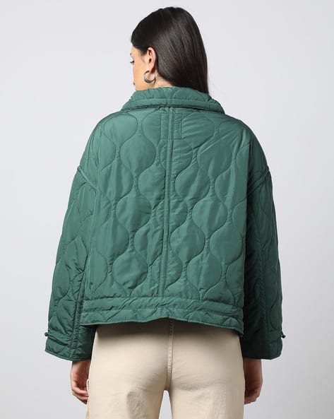 Buy Green Jackets & Coats for Women by Outryt by AZORTE Online | Ajio.com