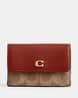 Buy Coach Signature Canvas Mini Trifold Wallet | Tan Rust Color Women ...