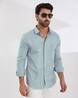 Buy Powder blue Shirts for Men by He Spoke Online | Ajio.com