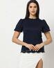 Buy Navy Blue Tops for Women by HAWT Online | Ajio.com