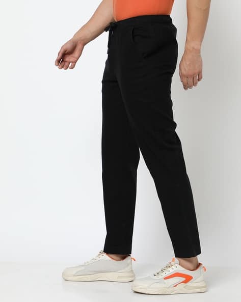 Buy Black Trousers & Pants for Men by YOUSTA Online | Ajio.com