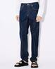 Buy KENZO Bara lightly washed Slim Fit Jeans | Blue Color Men | AJIO LUXE