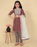 Buy Maroon Ethnic Wear Sets for Girls by Nivudi Online | Ajio.com