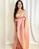 Buy Peach Sarees for Women by WUXI Online | Ajio.com