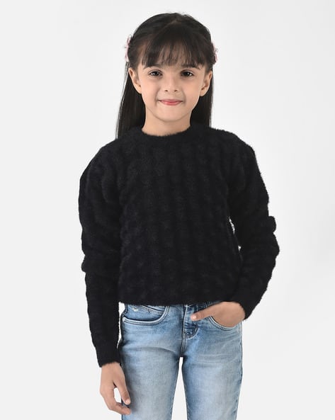 Buy Black Sweaters Cardigans for Girls by Crimsoune club Online Ajio
